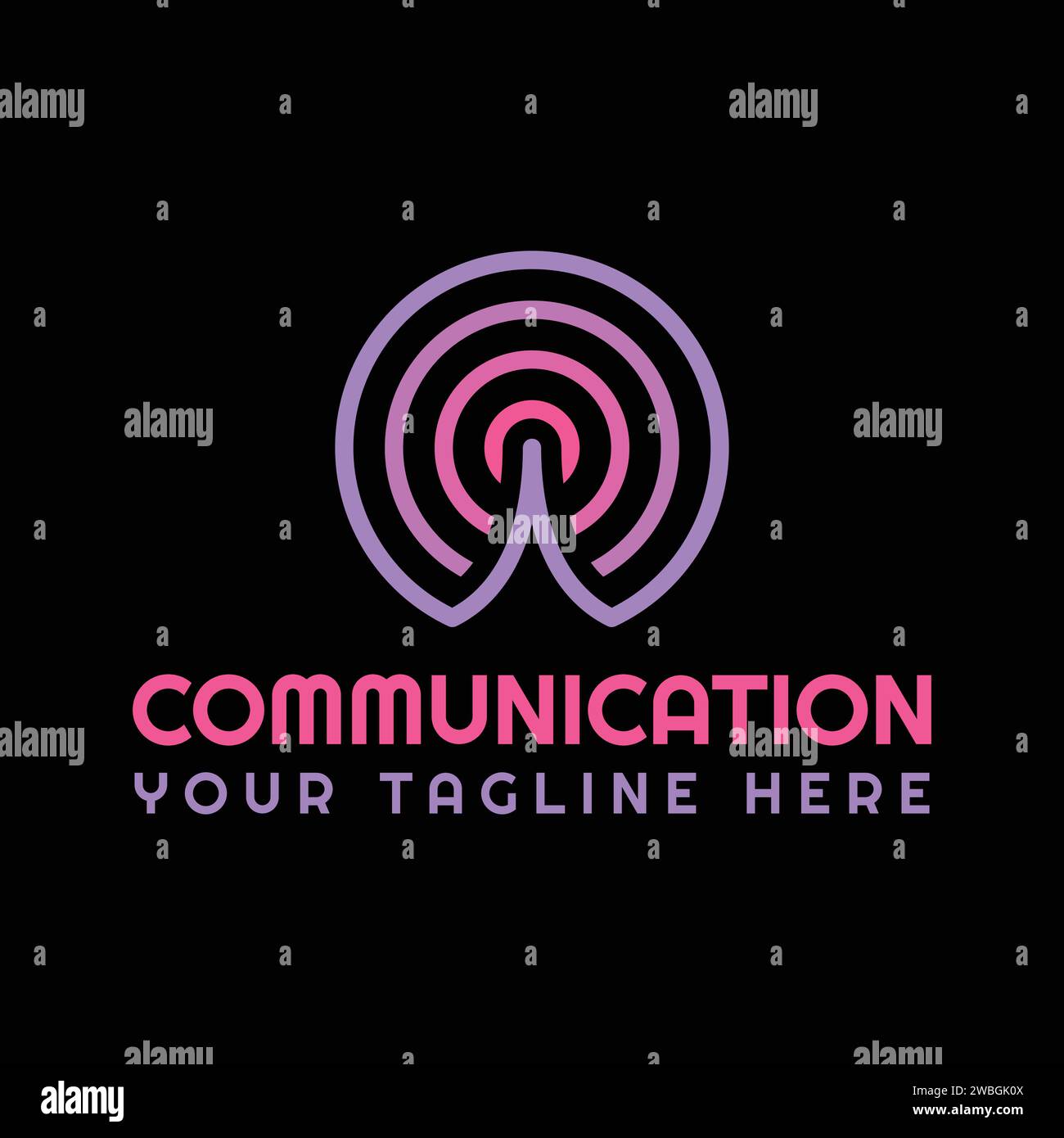 Vibrant communication logo Stock Vector Images - Alamy