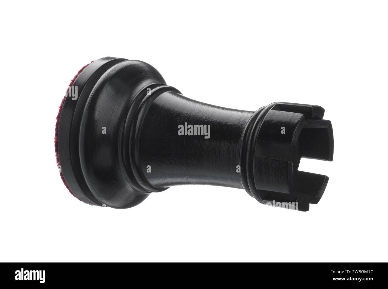 Black wooden chess rook isolated on white Stock Photo - Alamy