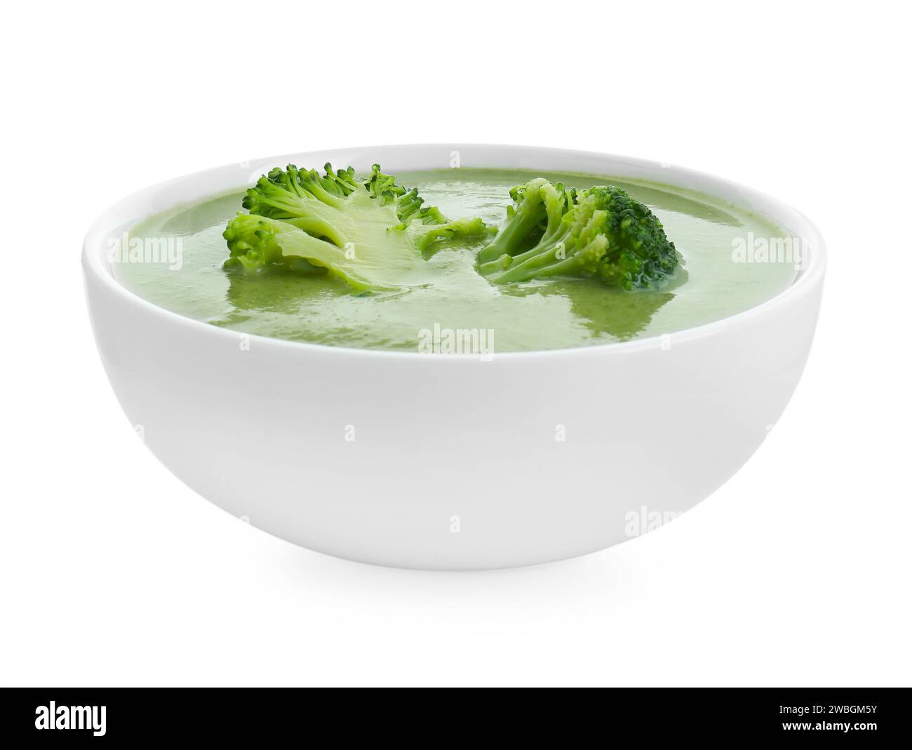 Broccoli cream soup in Cut Out Stock Images & Pictures - Alamy