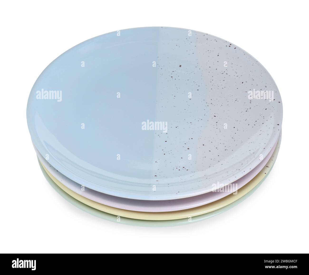 Table setting stack plates Cut Out Stock Images & Pictures - Alamy