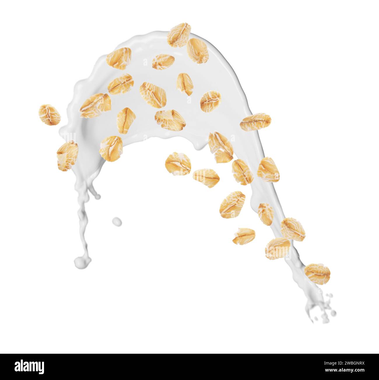 Oats milk splash Cut Out Stock Images & Pictures - Alamy