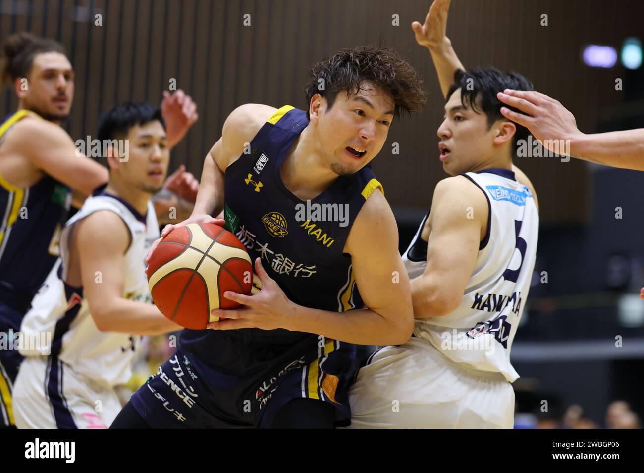 Yokohama Budokan, Kanagawa, Japan. 10th Jan, 2024. (L-R) Makoto Hiejima (Brex), Yuki Kawamura (B ...