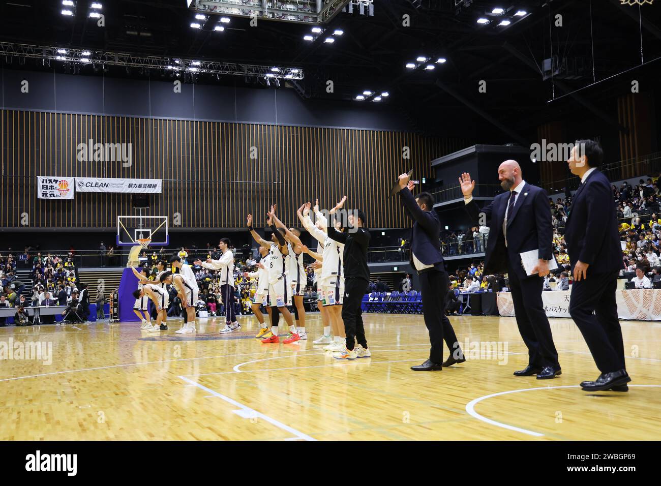 Yokohama Budokan, Kanagawa, Japan. 10th Jan, 2024. Yokohama B-Corsairs team group (B-Corsairs ...