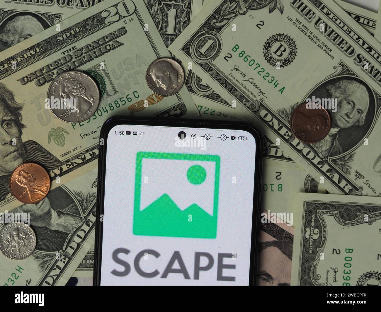 Germany. 11th Jan, 2024. In this photo illustration, a Scape Technologies Ltd logo seen ...