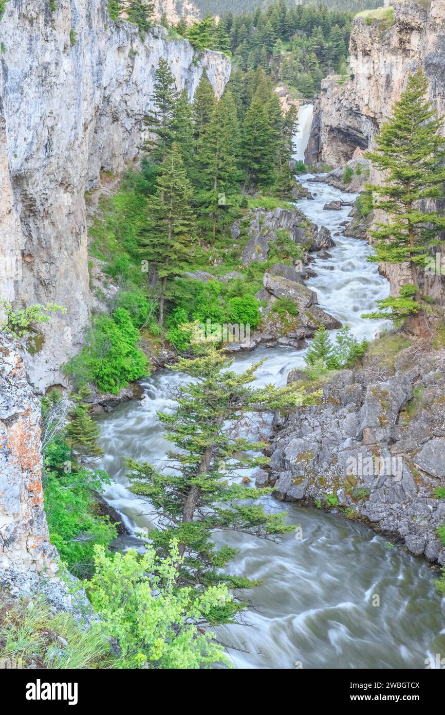 boulder river falls and canyon at natural bridge and falls recreation ...