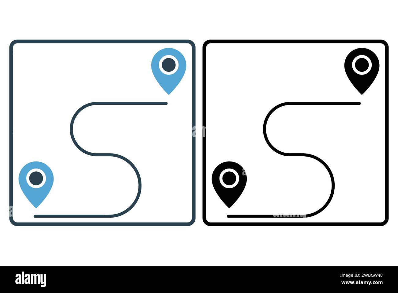 road map icon. icon related to travel planning and road trips. solid ...