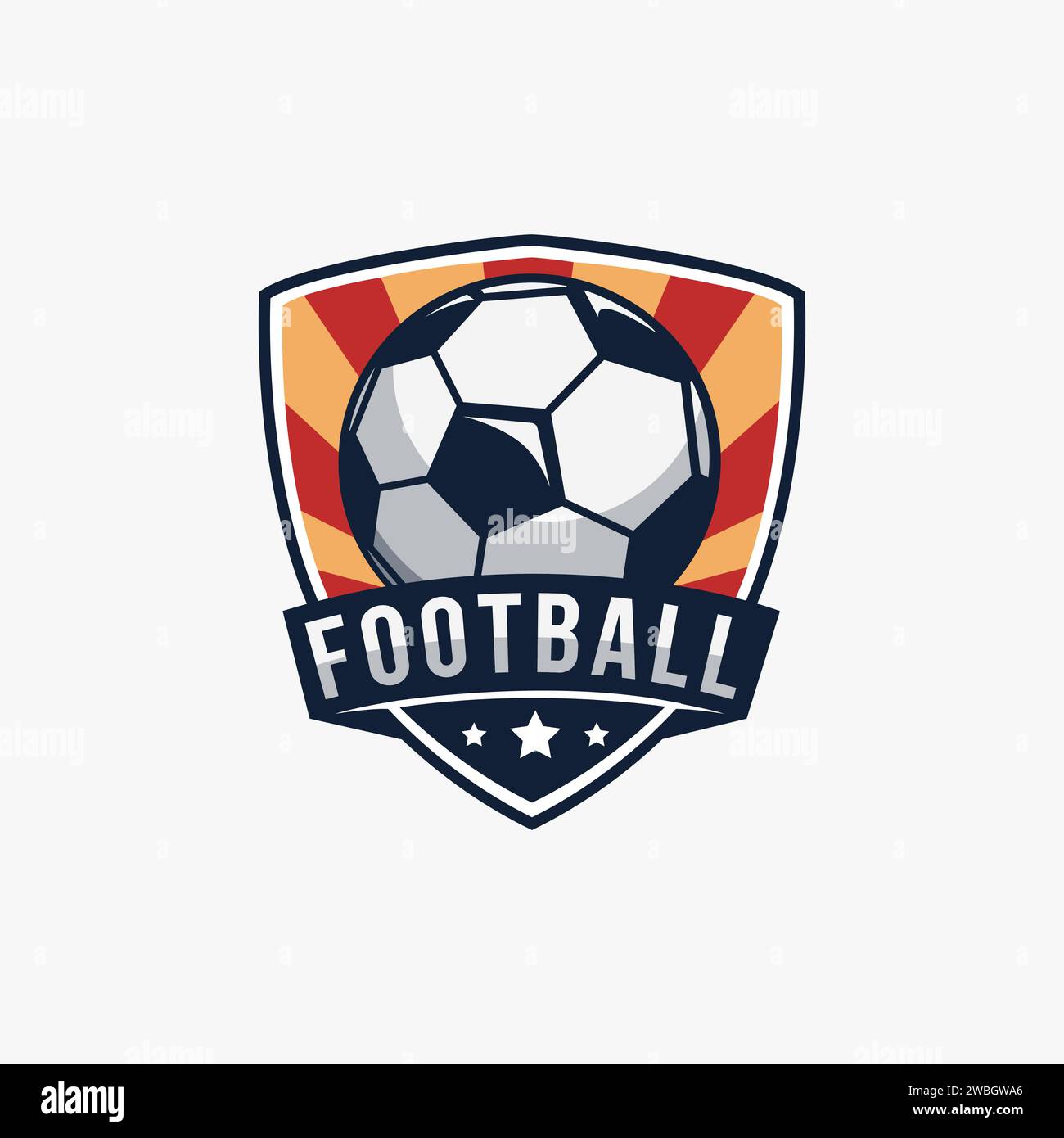 Basic shield emblem badge seal football soccer logo vector template on ...