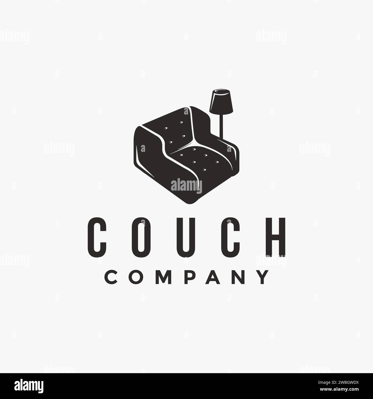 Comfortable couch Logo icon vector template, interior design logo on ...