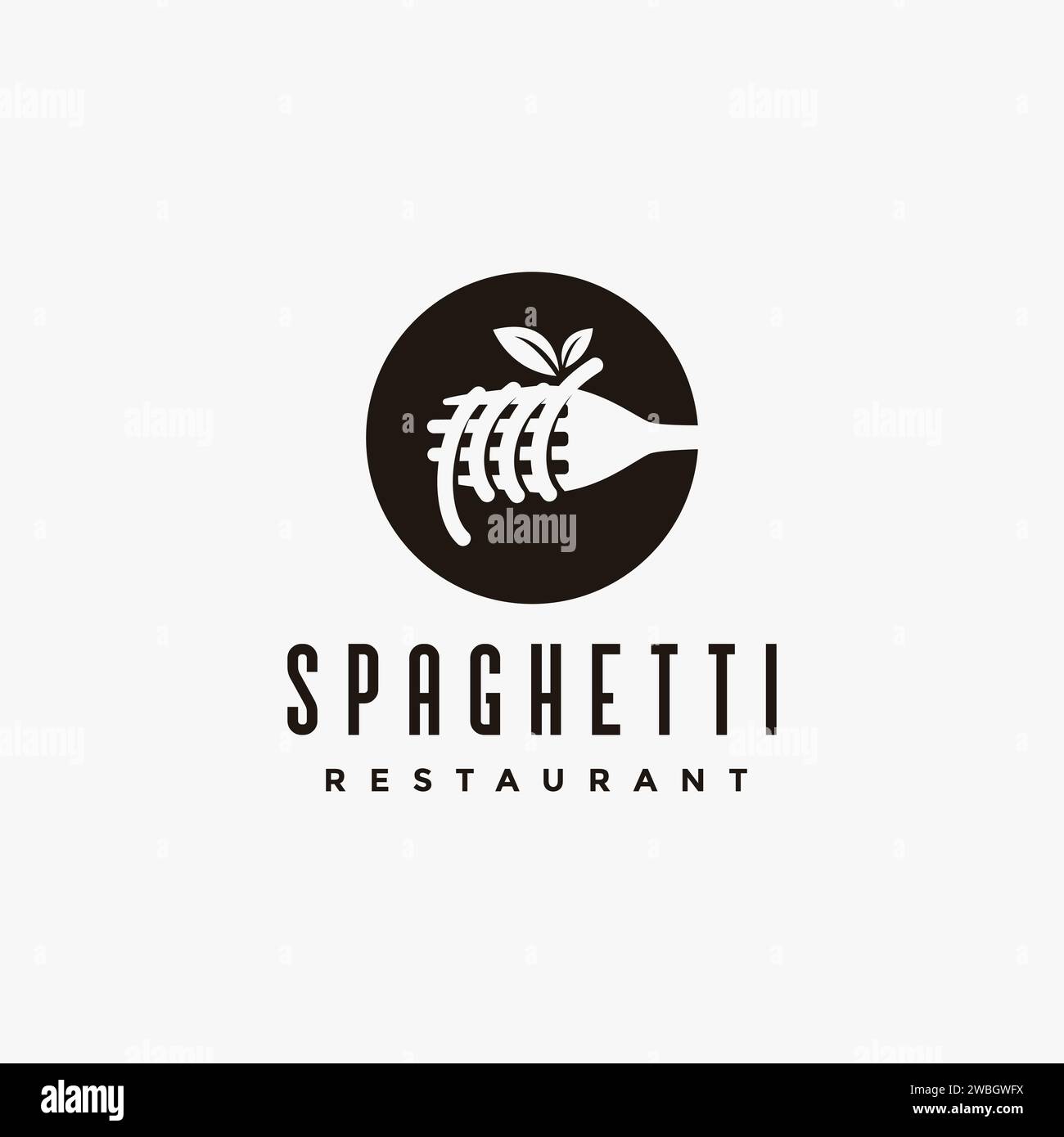 Vintage hipster retro spaghetti pasta noodle logo vector Stock Vector ...