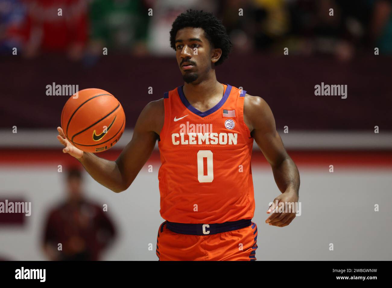 Blacksburg, Virginia, USA. 10th Jan, 2024. Clemson Tigers guard Josh ...