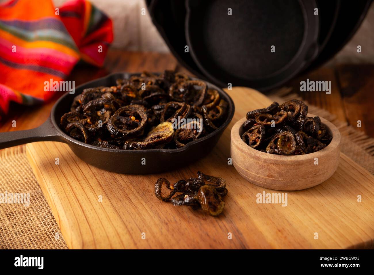 Chicharron de Chile. Crispy chili fried in olive oil with spices, easy ...