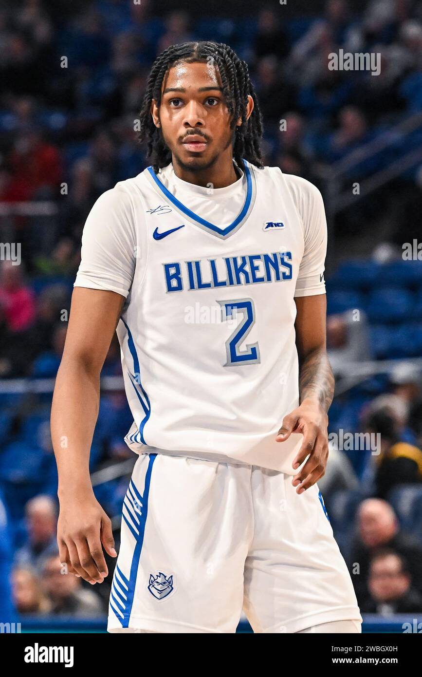 JANUARY 10, 2024: Saint Louis Billikens guard Larry Hughes II (2) in a ...