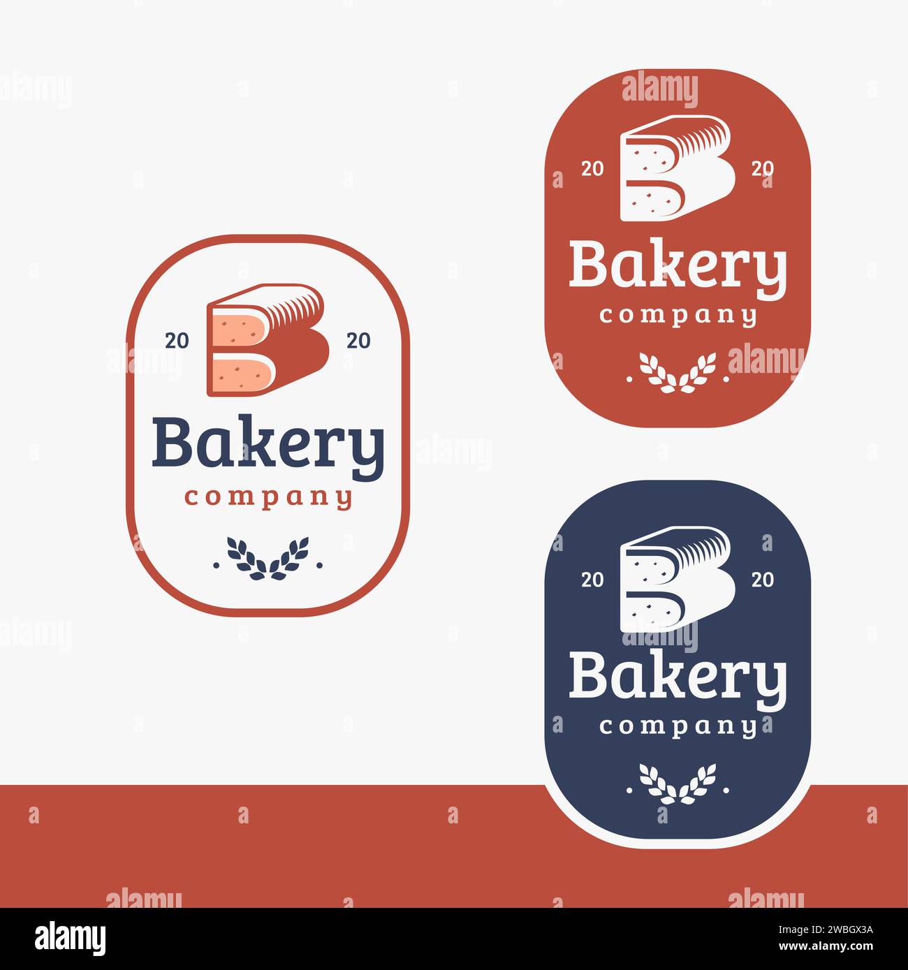 Label emblem logo of bakery food, letter B for bread bakery logo ...