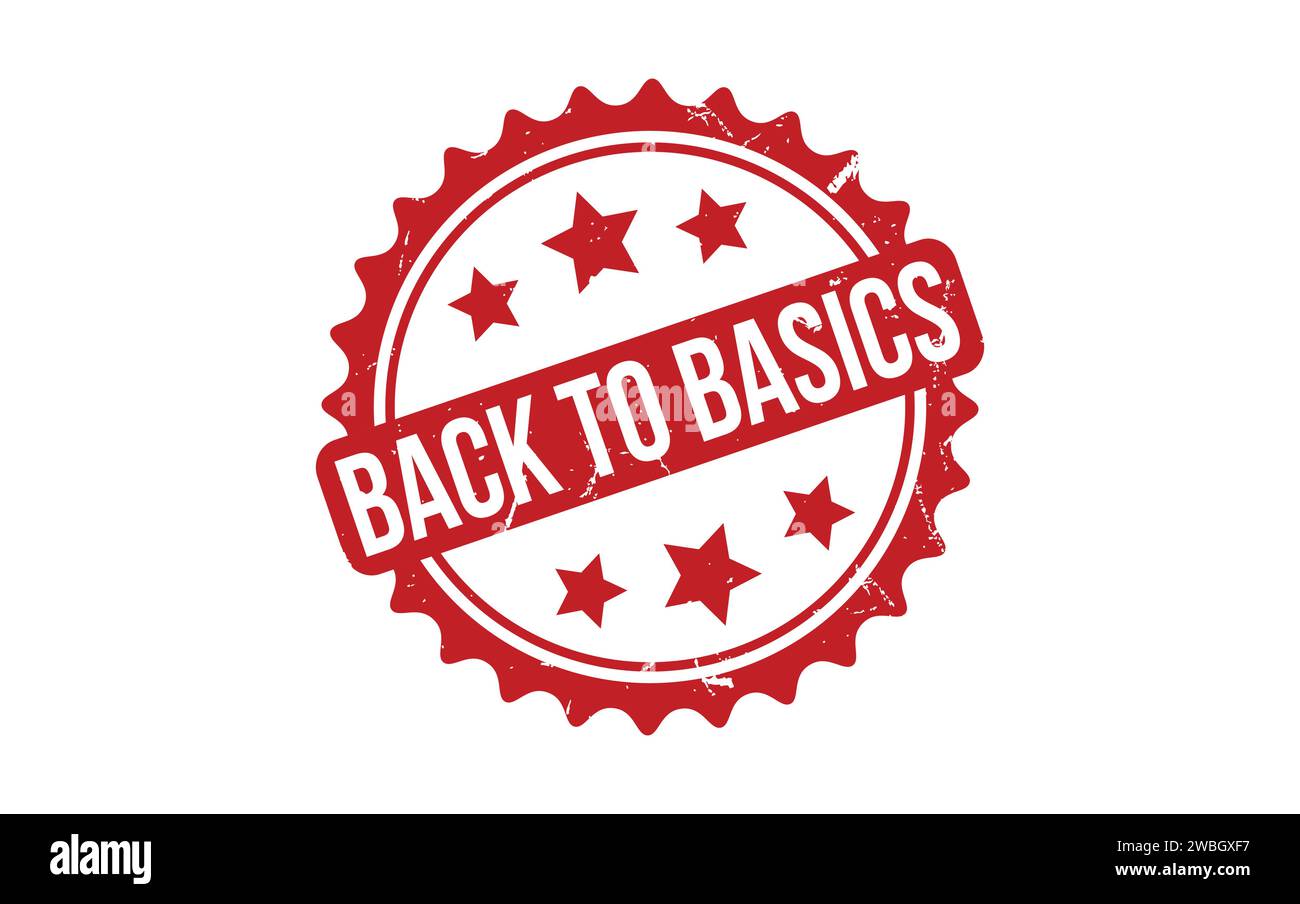 Back to basics Stamp. Red Back to basics Rubber grunge Stamp Stock ...