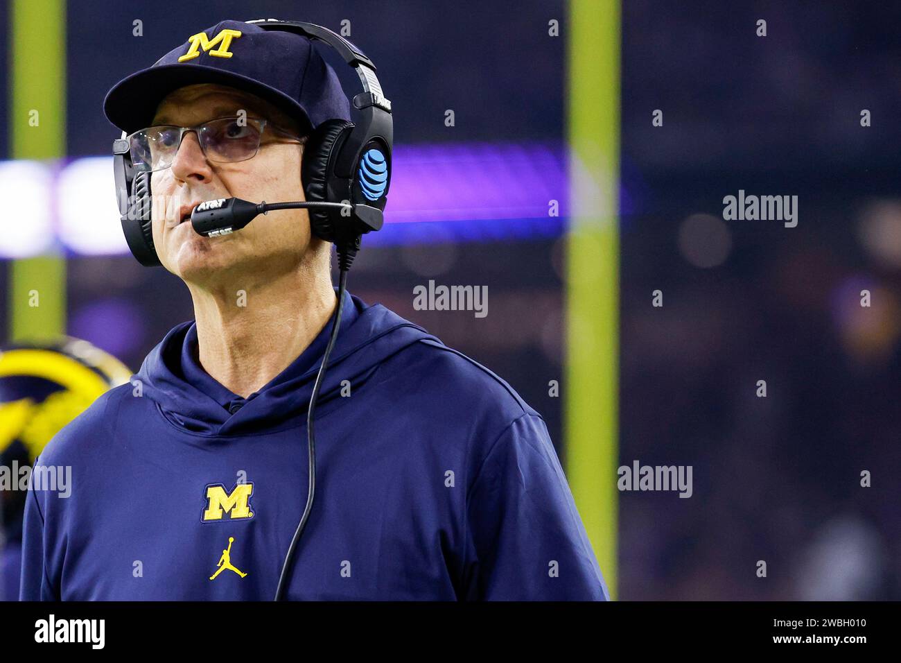 Houston, TX, USA. 8th Jan, 2024. Michigan Wolverines head coach Jim ...