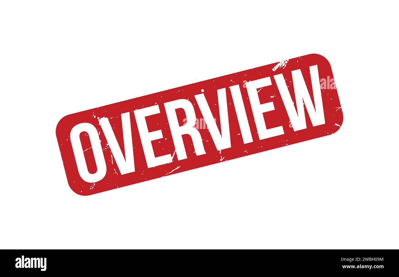 Overview Stamp. Red Overview Rubber grunge Stamp Stock Vector Image ...