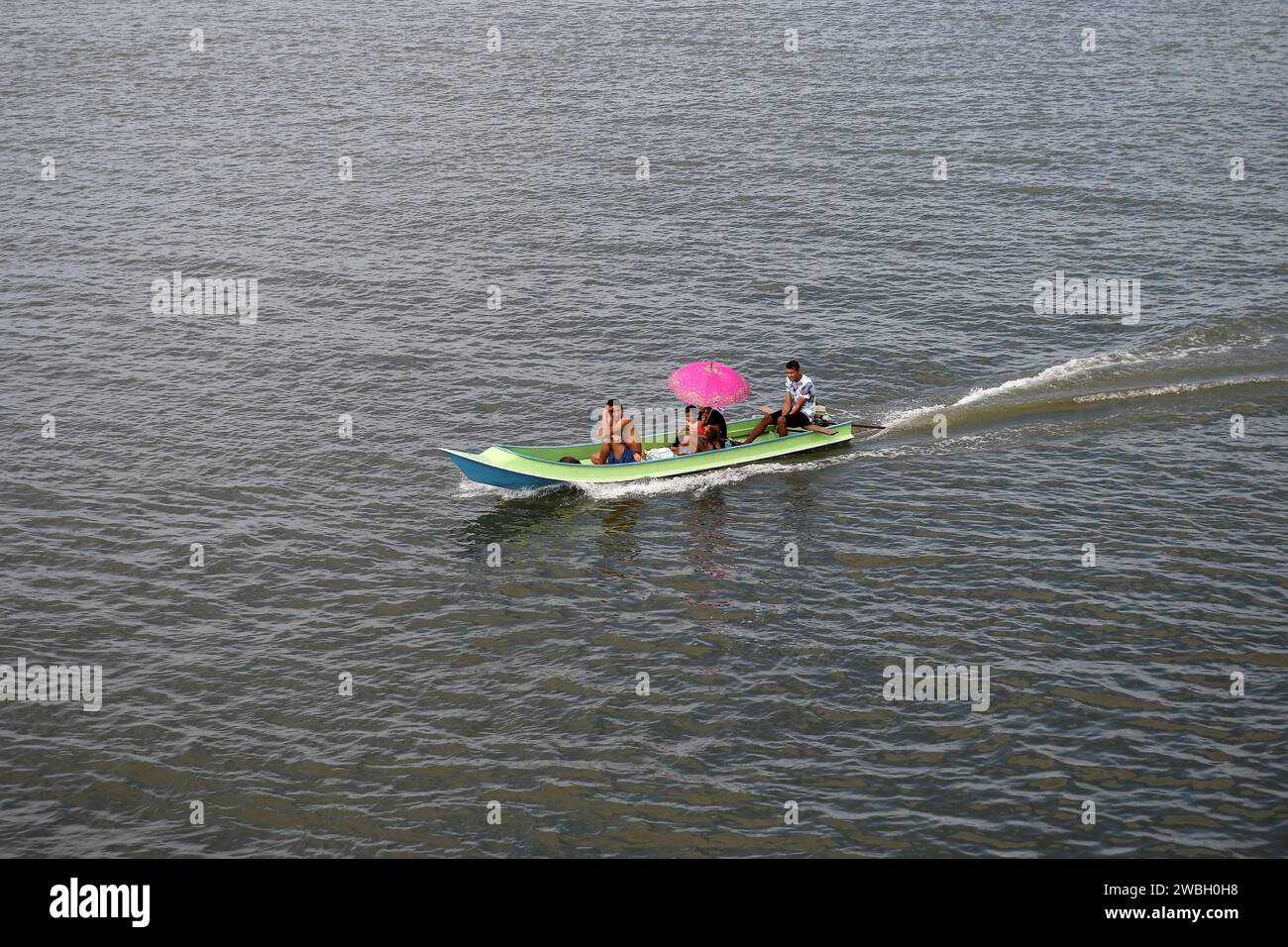 Afuá, Pará, Brazil, November 15, 2022. Regional vessels sailing on the ...