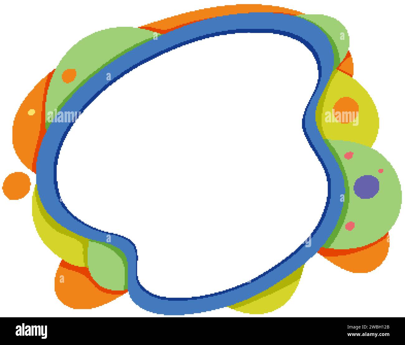Vibrant frame with abstract bubble shapes Stock Vector Image & Art - Alamy