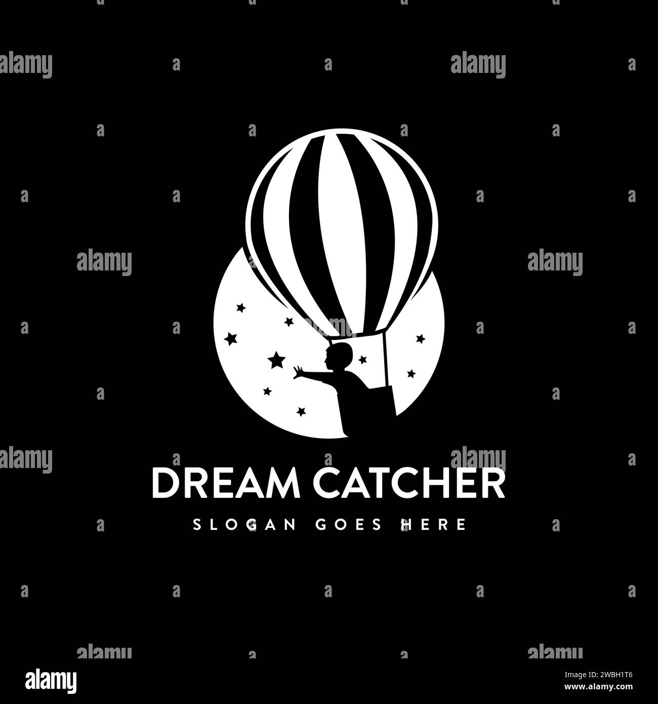 Catching a balloon Stock Vector Images - Alamy