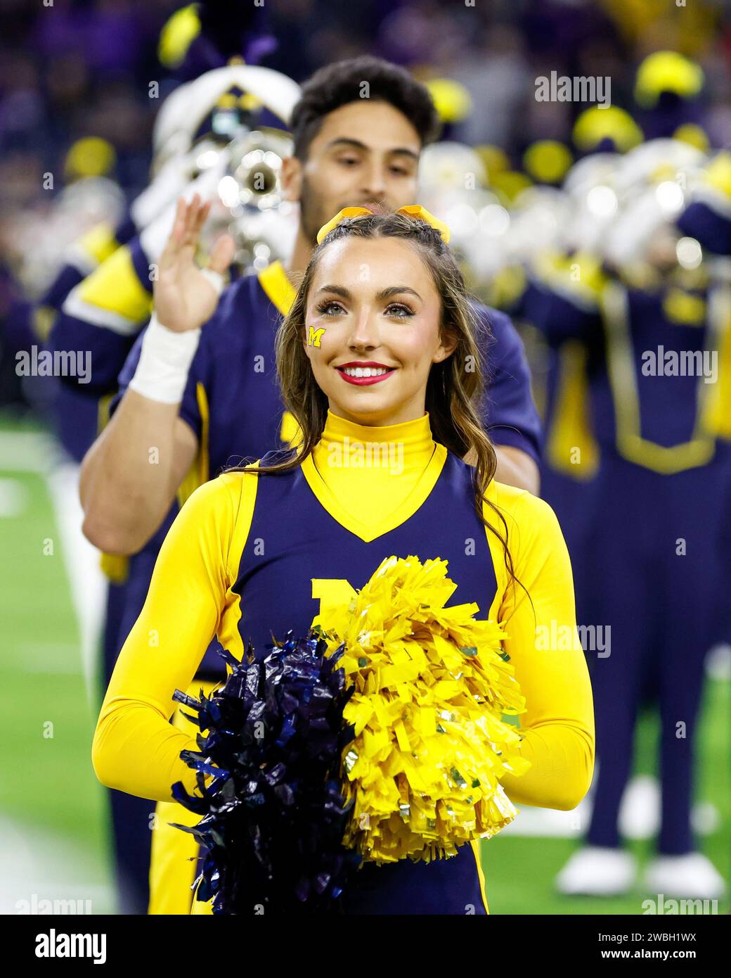 Houston, TX, USA. 8th Jan, 2024. Michigan Wolverines Cheerleaders ...