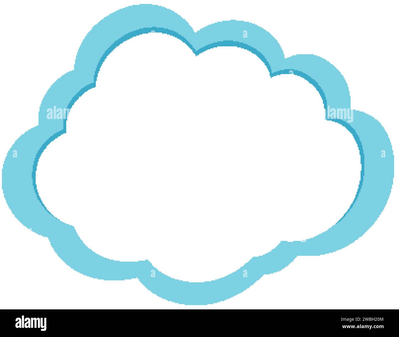 Minimalist stylized cloud on a white background Stock Vector Image ...