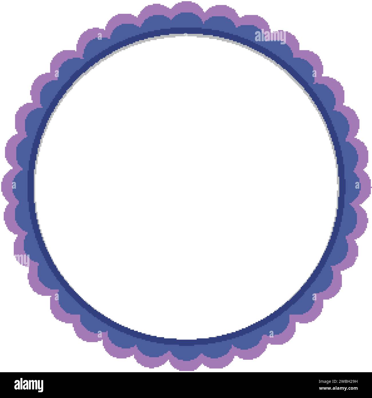 Circular frame with layered scallop design Stock Vector Image & Art - Alamy