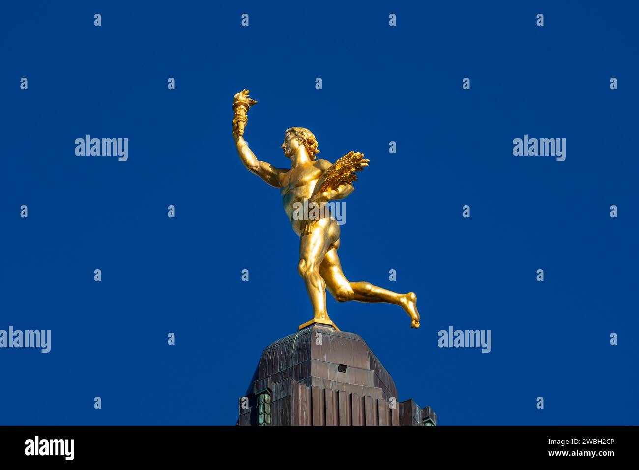 Golden Boy, a statue on the dome of the Manitoba Legislative Building ...