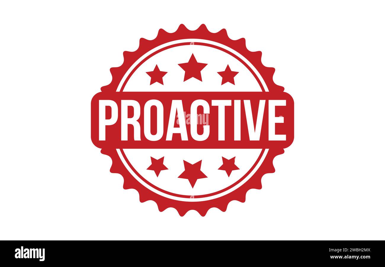 Proactive Stamp. Red Proactive Rubber grunge Stamp Stock Vector Image ...