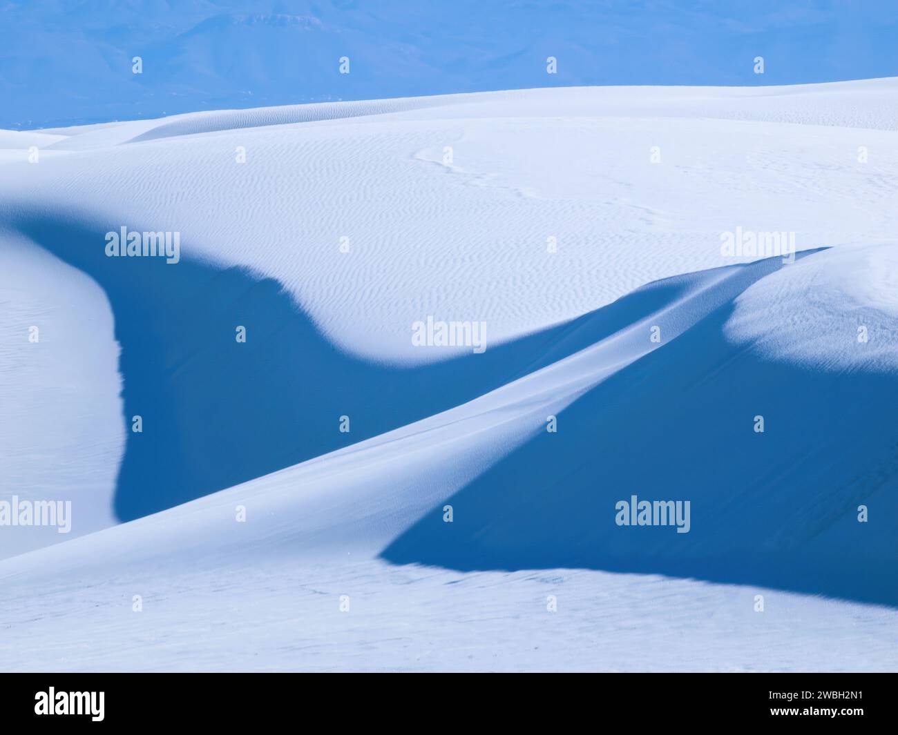 Highs and lows of White Sands National Park dune patterns Stock Photo ...