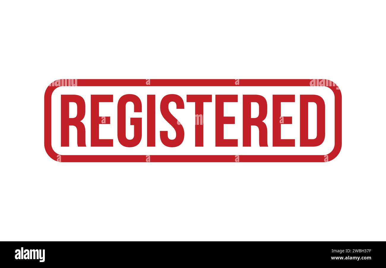 Registered Stamp. Registered Rubber grunge Stamp Seal Stock Vector ...