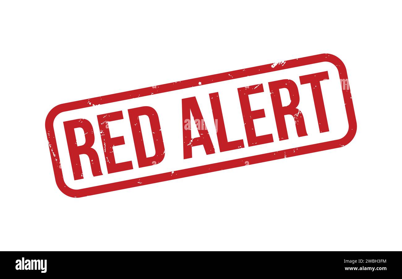 Red alert stamp Cut Out Stock Images & Pictures - Alamy