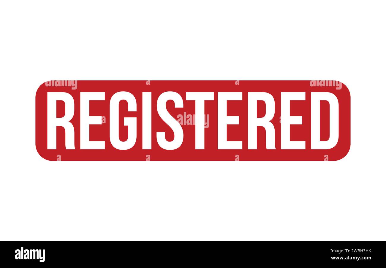 Registered Stamp. Red Registered Rubber grunge Stamp Stock Vector Image ...