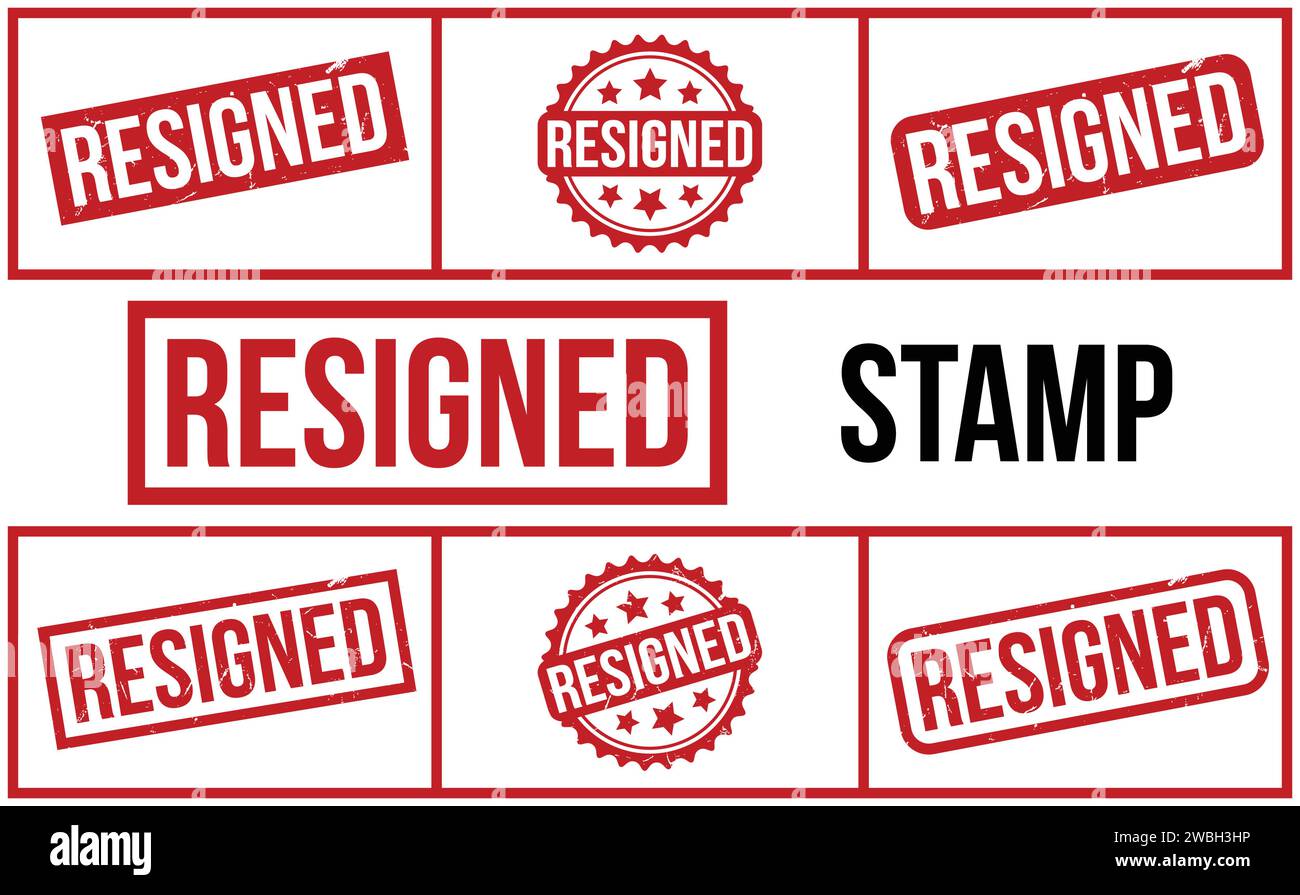 Resigned stamp Stock Vector Images - Alamy