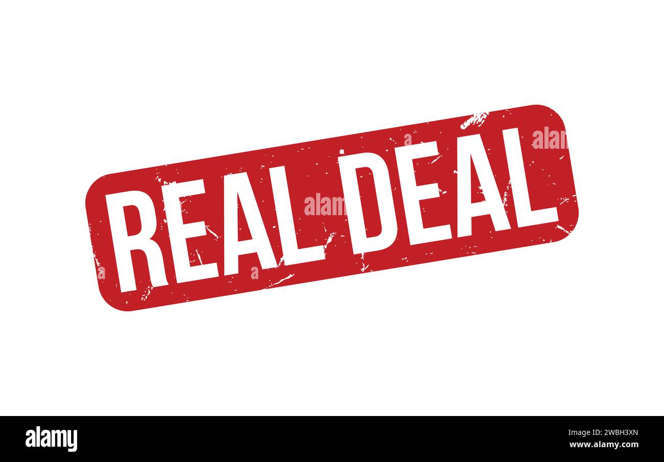 Real Deal Stamp. Red Real Deal Rubber grunge Stamp Stock Vector Image ...