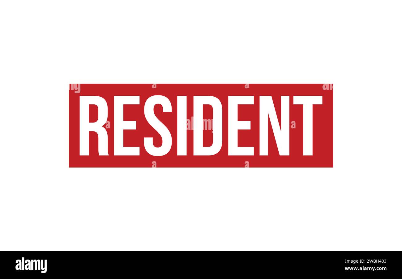 Resident Stamp. Resident Rubber grunge Stamp Seal Stock Vector Image ...