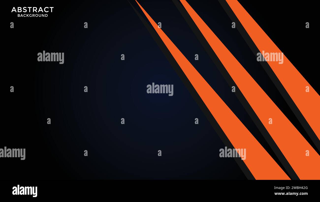 Black wide abstract horizontal background technology banner with blue ...