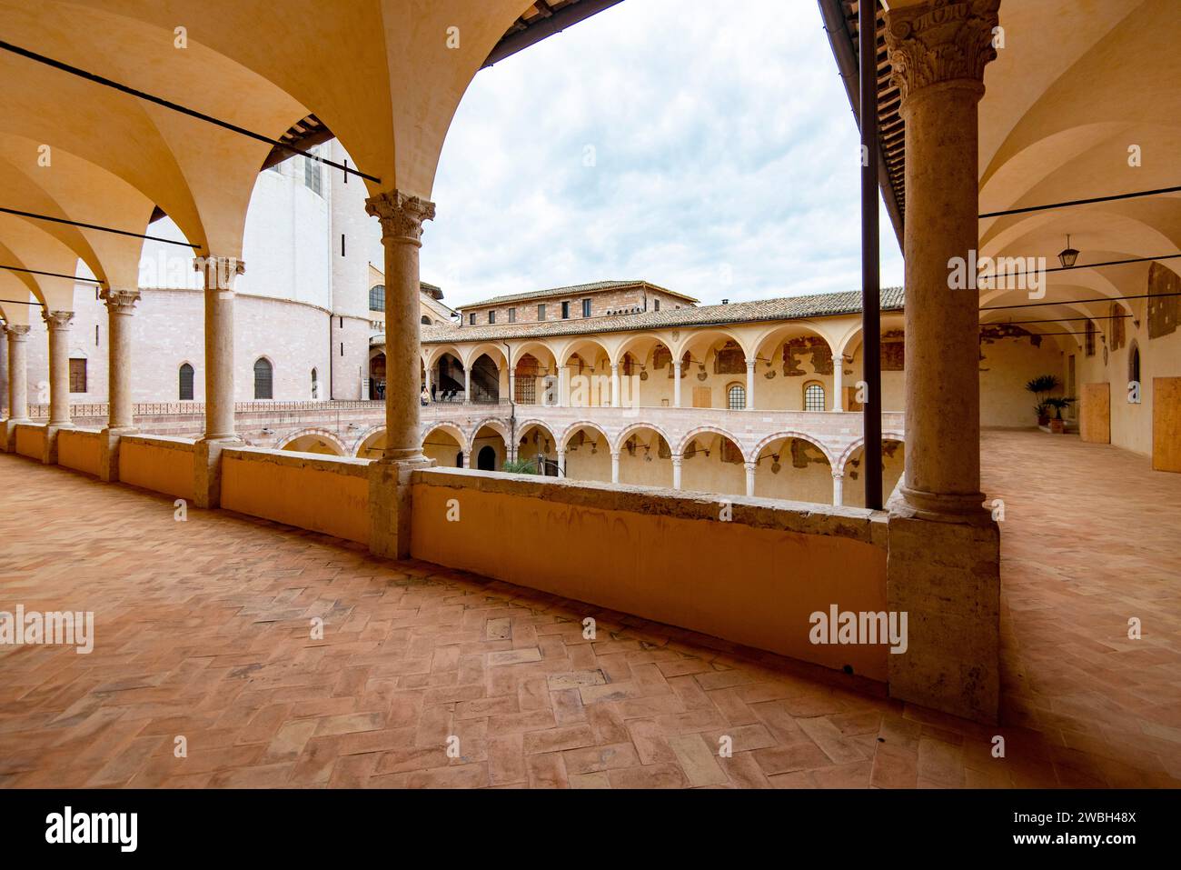 Courtyard of the Friary - Assisi - Italy Stock Photo - Alamy