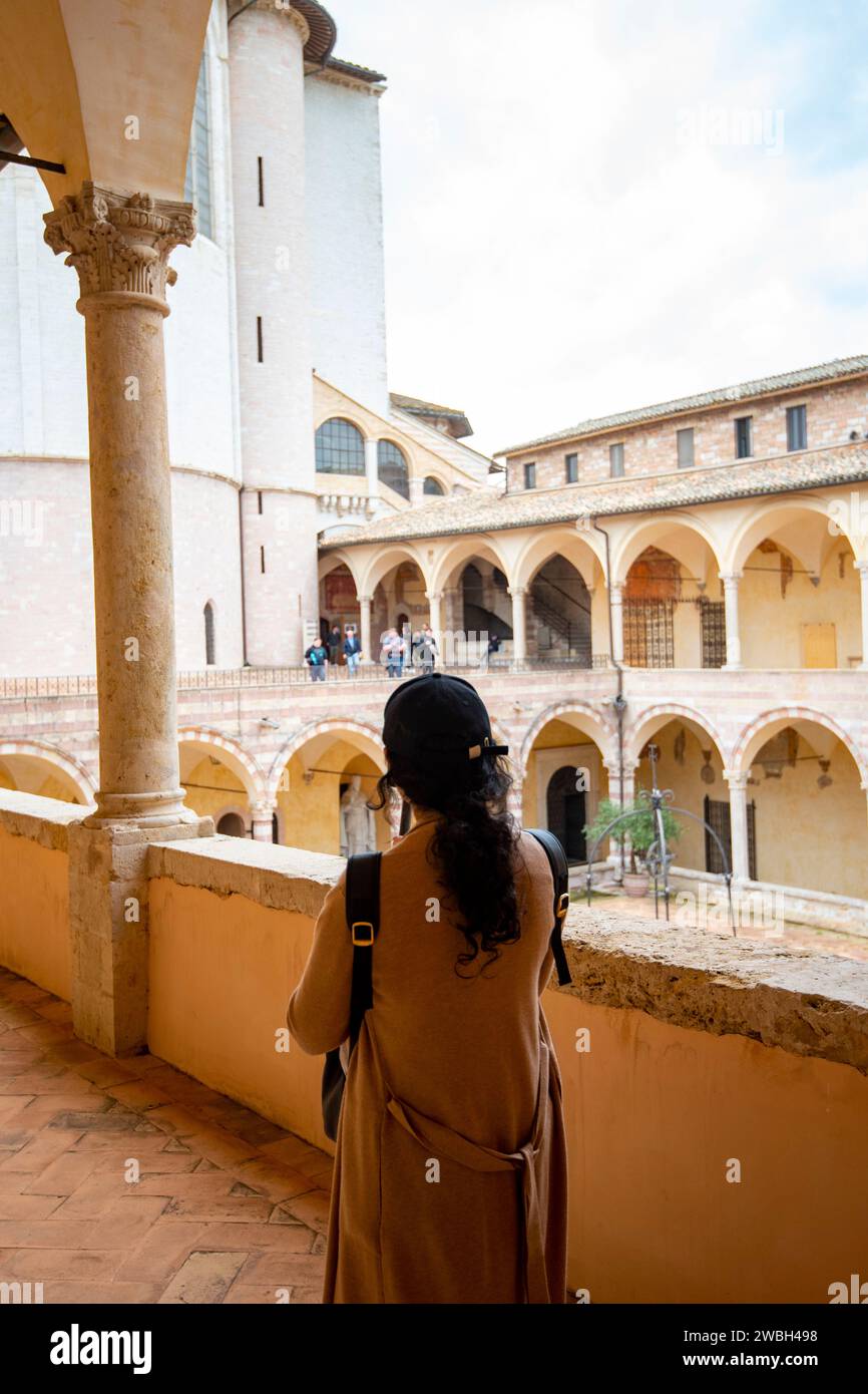 Courtyard of the Friary - Assisi - Italy Stock Photo - Alamy