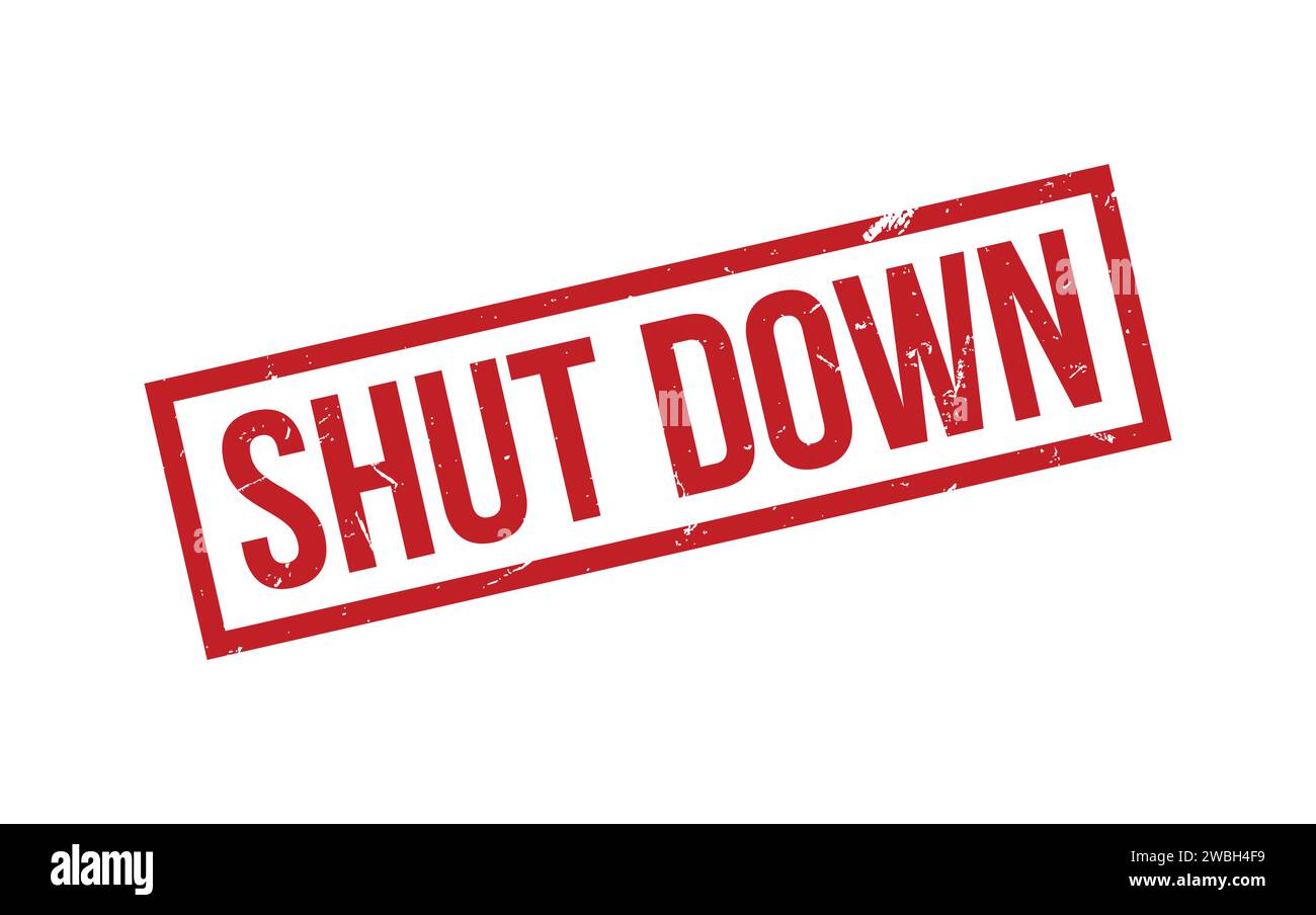 Shut down text Stock Vector Images - Alamy