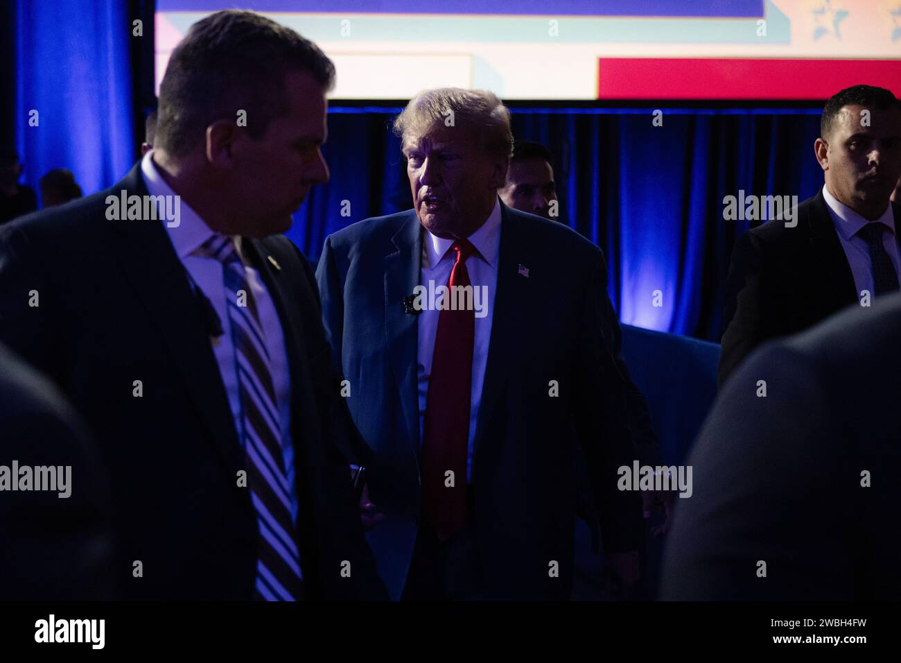 Des Moines, United States. 10th Jan, 2024. Former President Donald ...