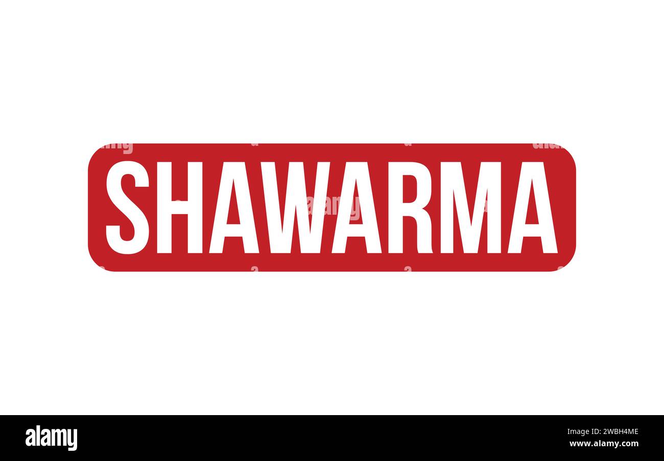 Shawarma Stamp. Red Shawarma Rubber grunge Stamp Stock Vector Image ...