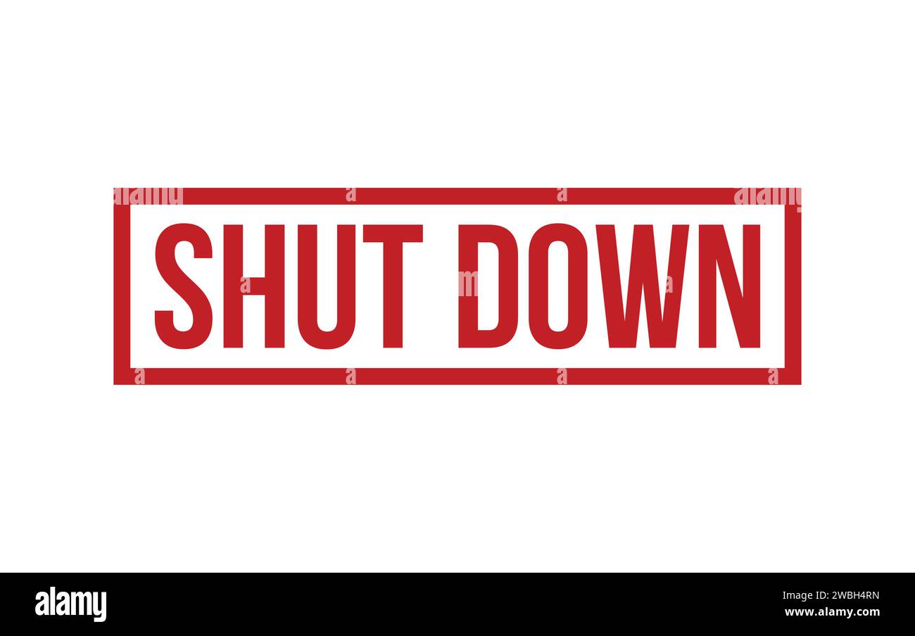 Shut down stamp Cut Out Stock Images & Pictures - Alamy