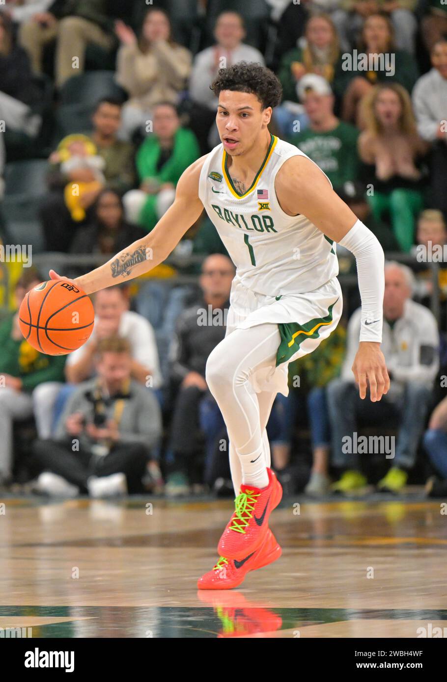 Waco, Texas, USA. 9th Jan, 2024. Baylor Bears guard Miro Little (1 ...