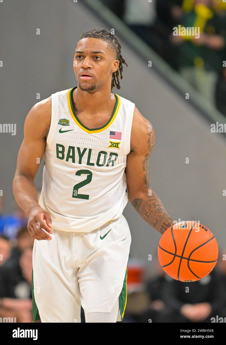 Waco, Texas, USA. 9th Jan, 2024. Baylor Bears guard Jayden Nunn (2 ...
