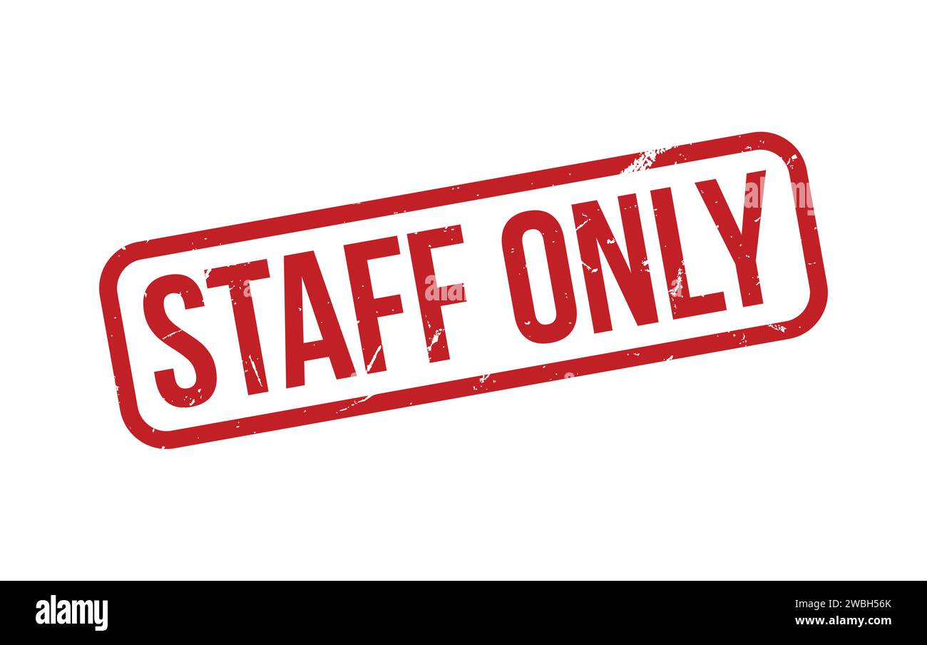 Staff only word Stock Vector Images - Alamy
