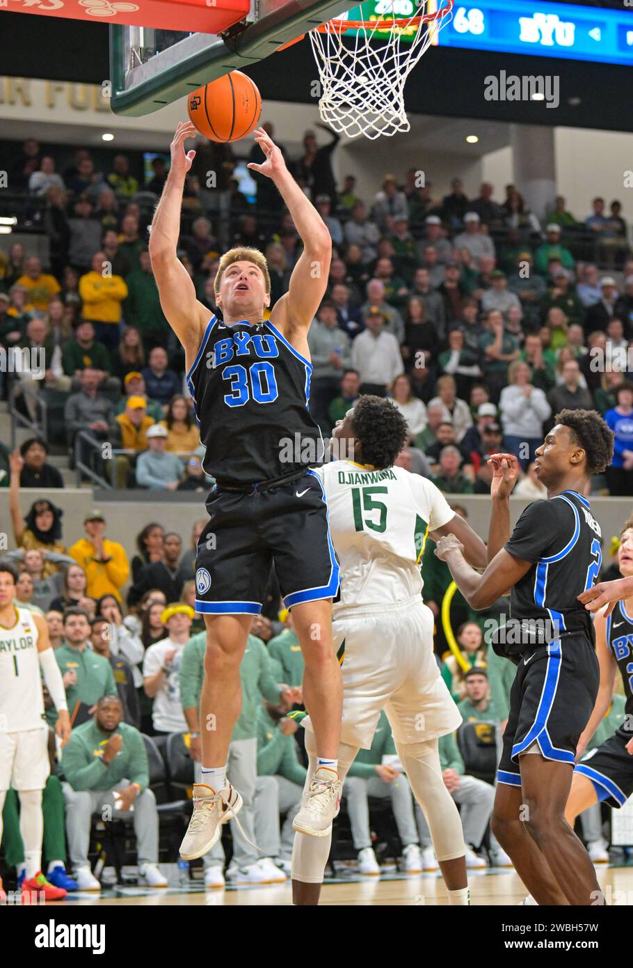 Waco, Texas, USA. 9th Jan, 2024. Brigham Young Cougars guard Dallin ...