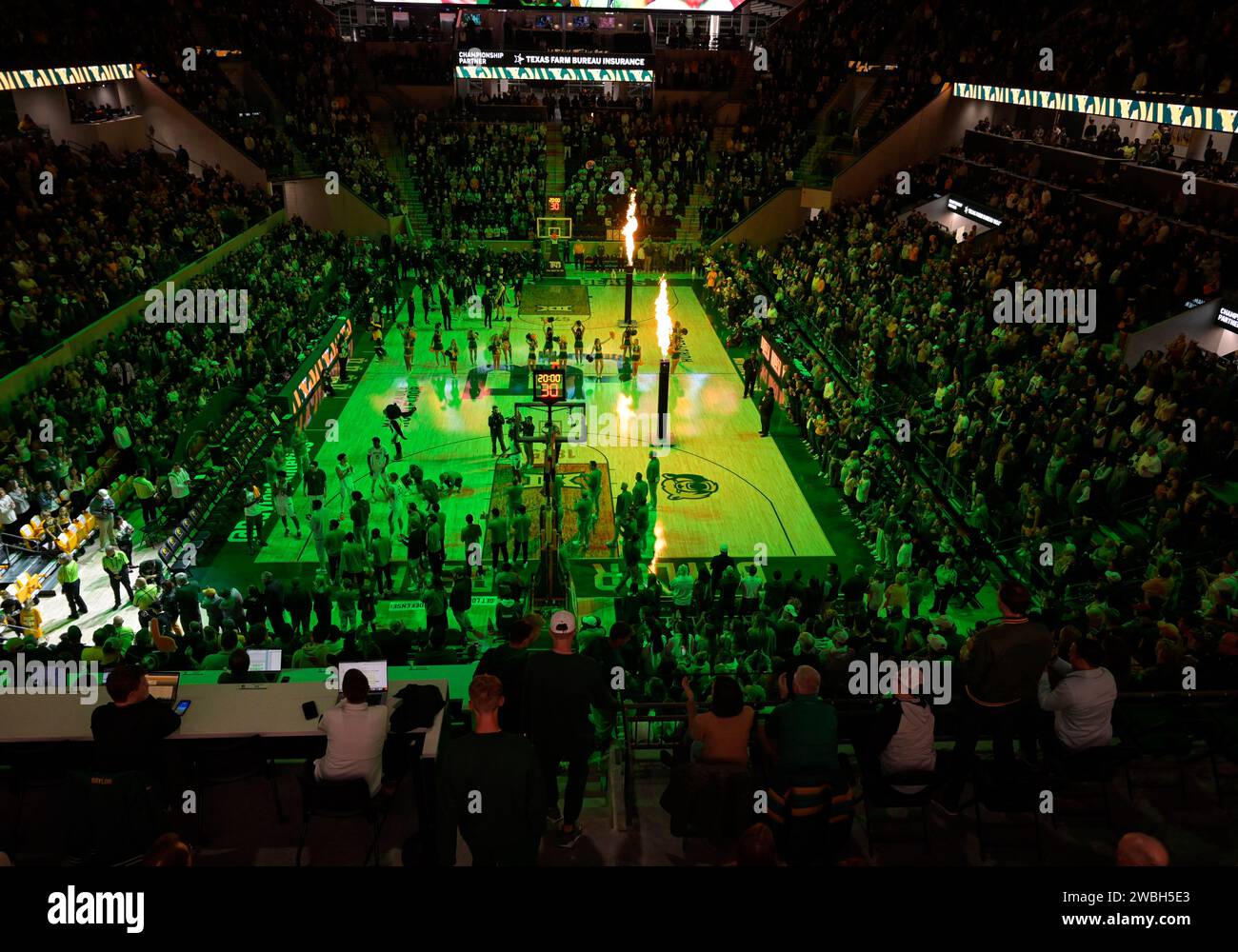 Waco, Texas, USA. 9th Jan, 2024. Players enter the court before the ...