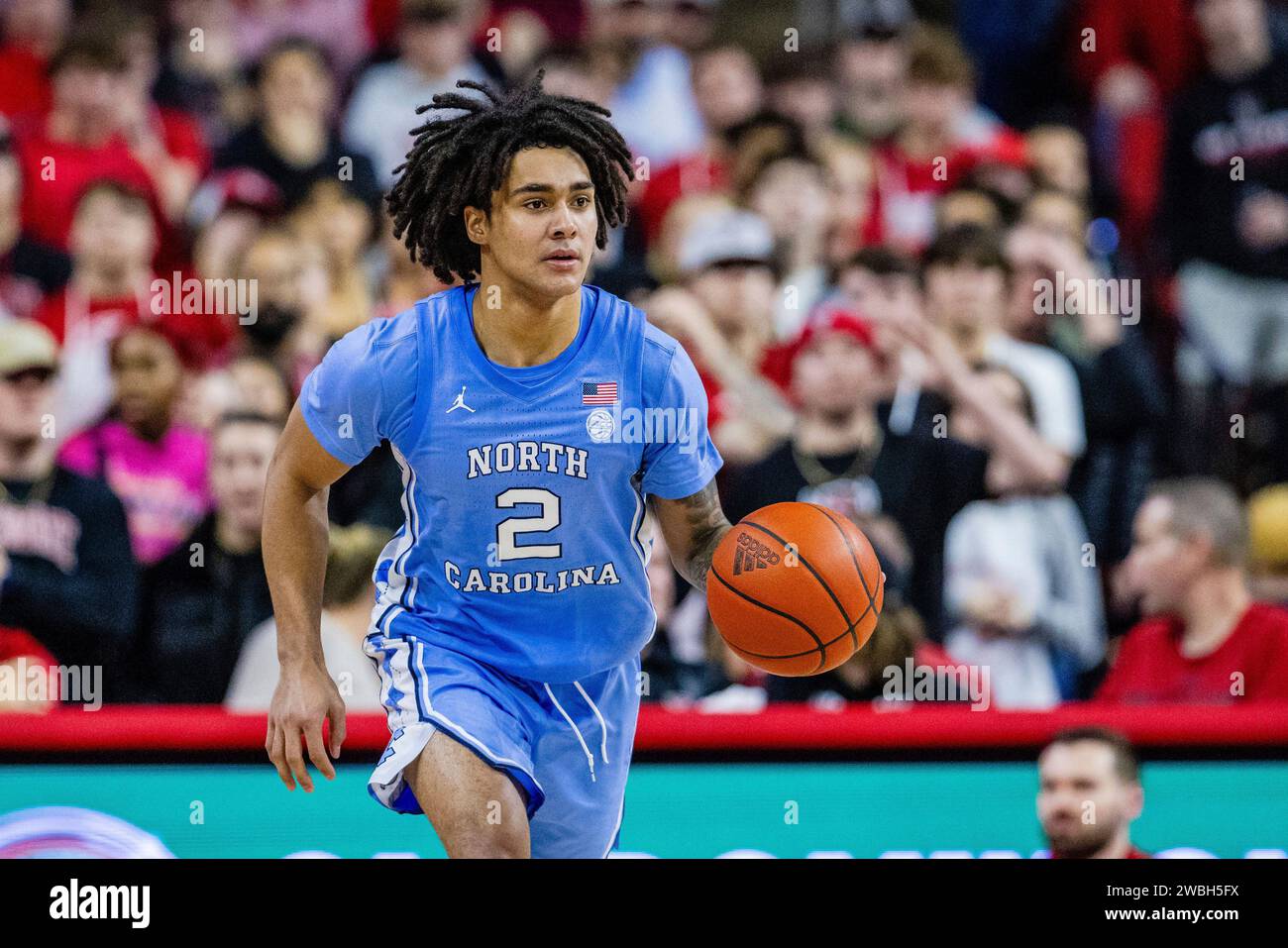 January 10, 2024: North Carolina Tar Heels guard Elliot Cadeau (2 ...