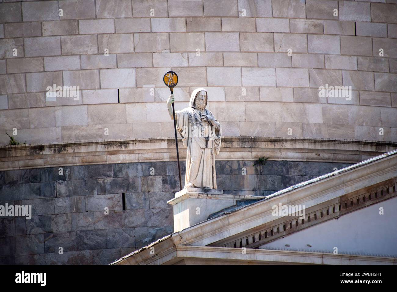 Statue of San Francesco di Paola - Naples - Italy Stock Photo - Alamy