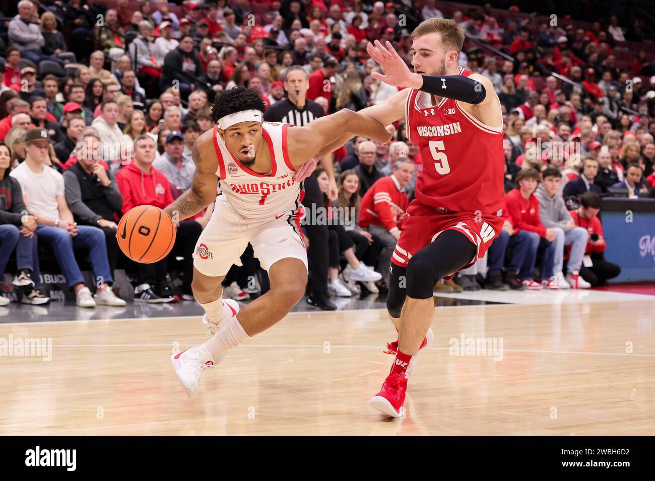 Columbus, Ohio, USA. 10th Jan, 2024. Ohio State Buckeyes guard Roddy ...